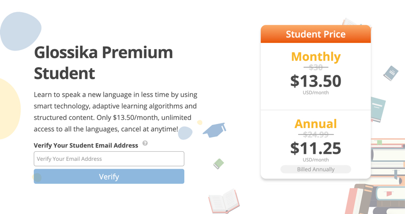 Glossika Premium Subscription for Students